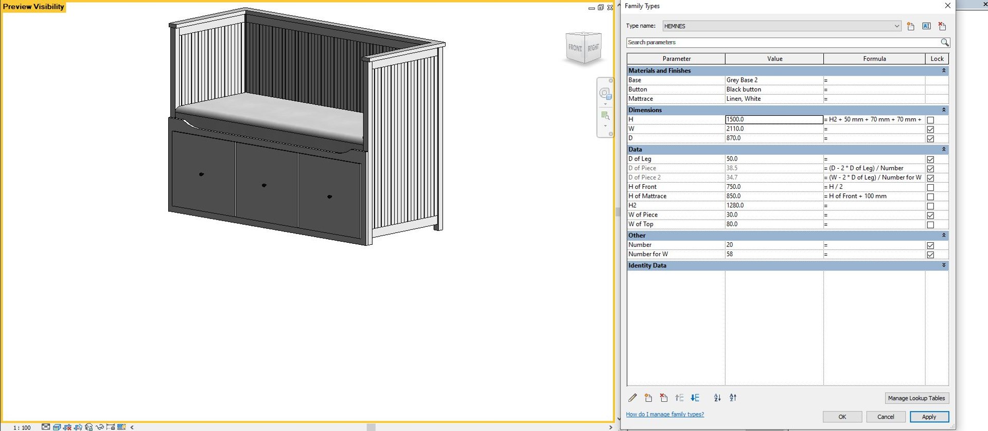 Ikea Hemnes Revit Family 3D Model - TurboSquid 1479425