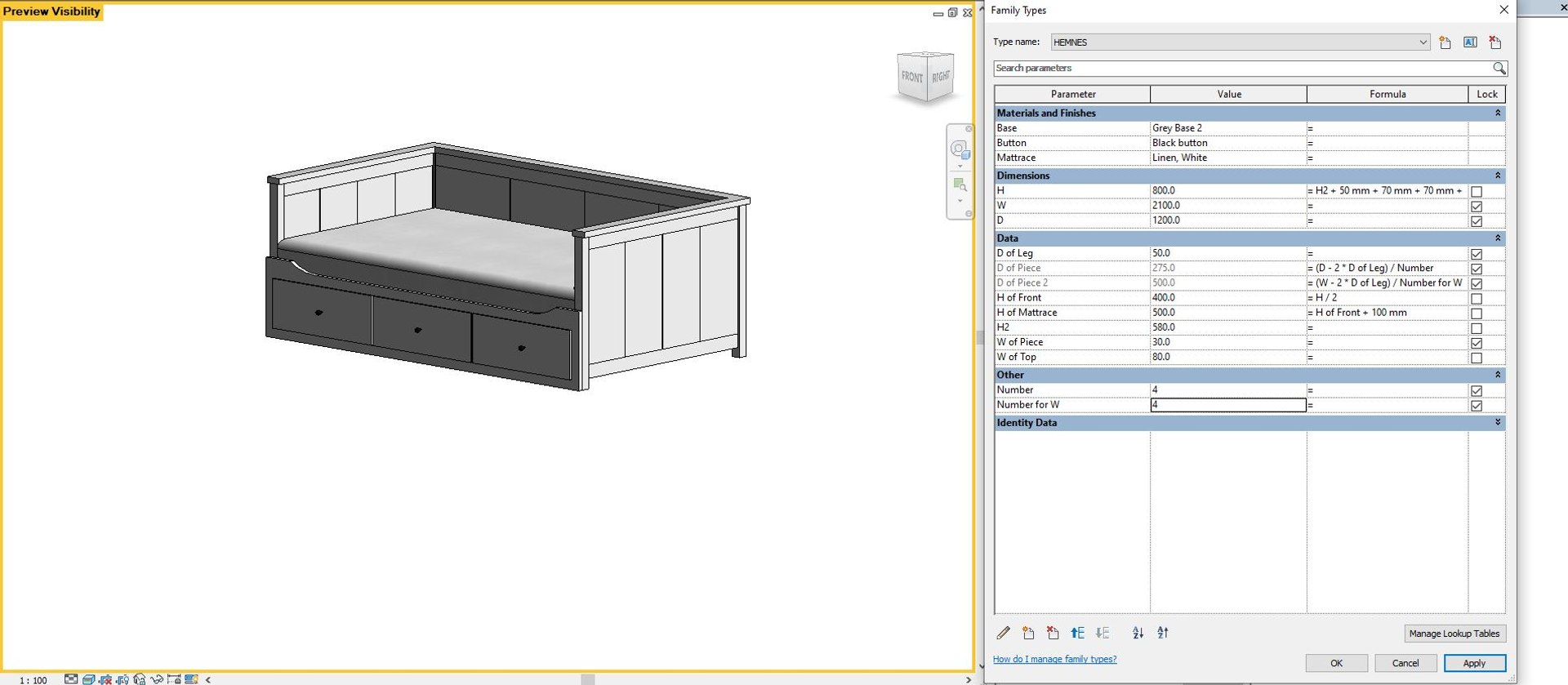 Ikea Hemnes Revit Family 3D Model - TurboSquid 1479425