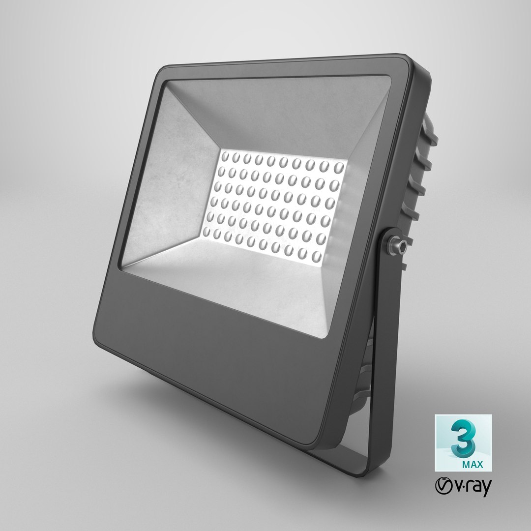 Low Poly Flood Light 3D Model - TurboSquid 2425907