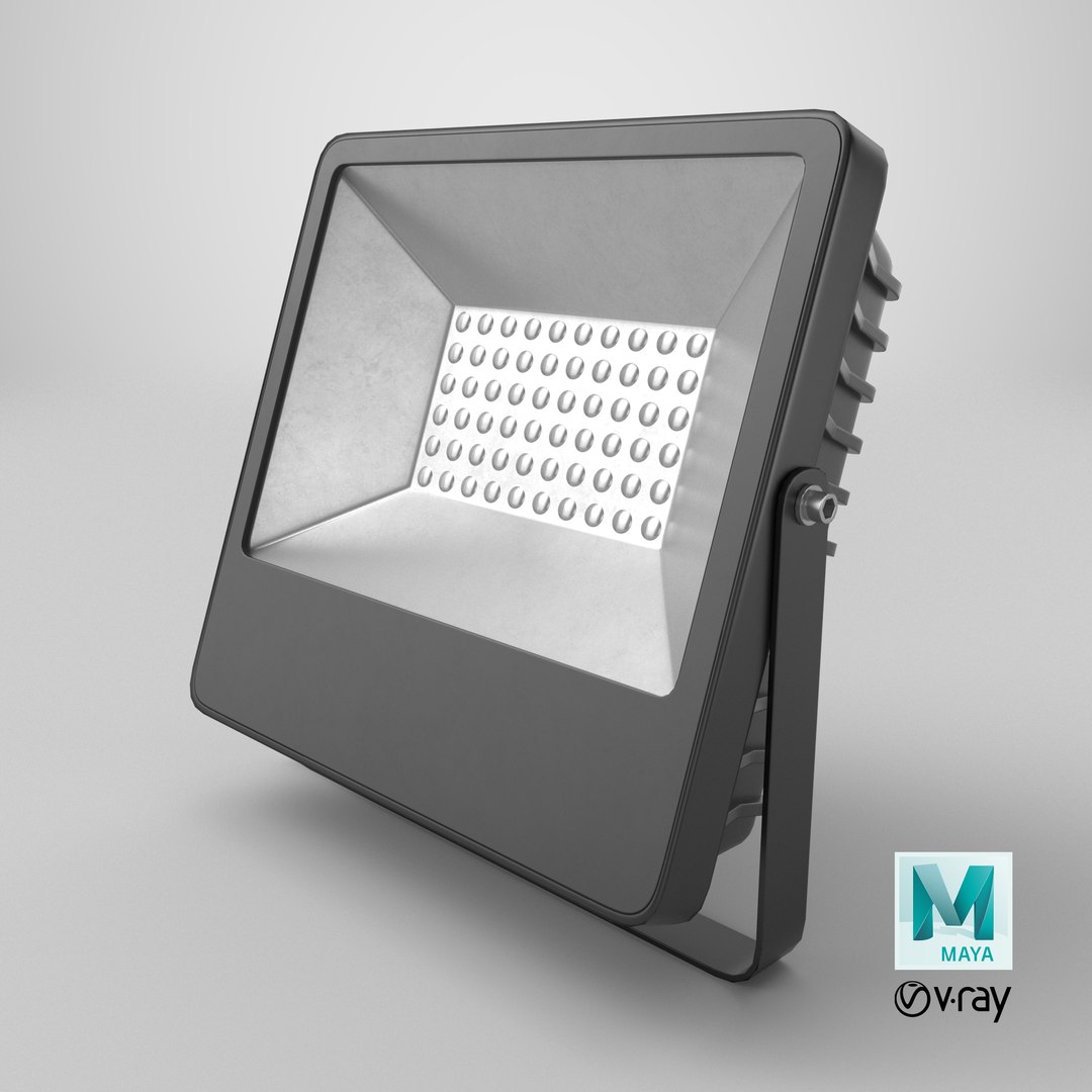 Low Poly Flood Light 3D Model - TurboSquid 2425907