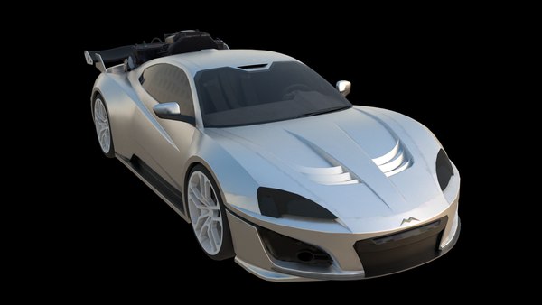 Modelo 3D de supercarro futurista de alto desempenho com design ...