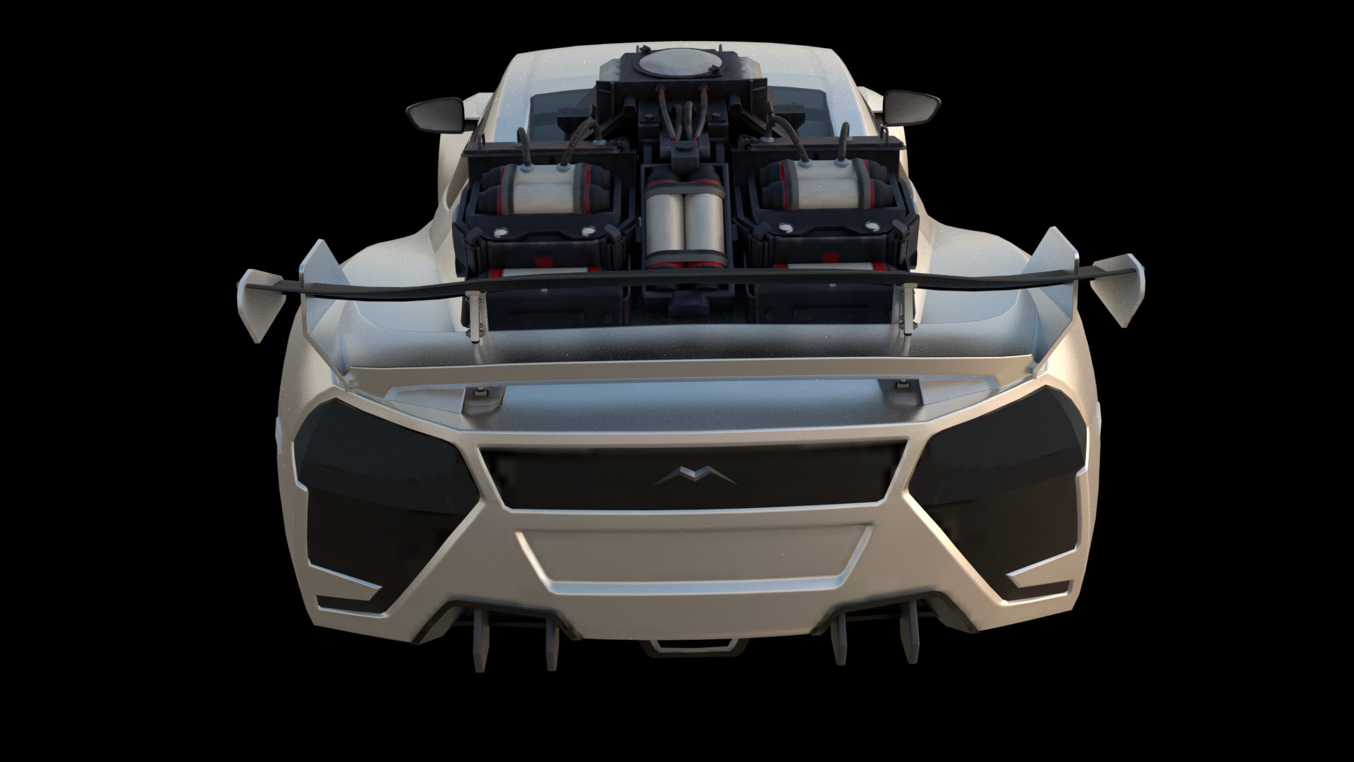 3D High Performance Futuristic Supercar 3D Model Stunning Silver Design ...