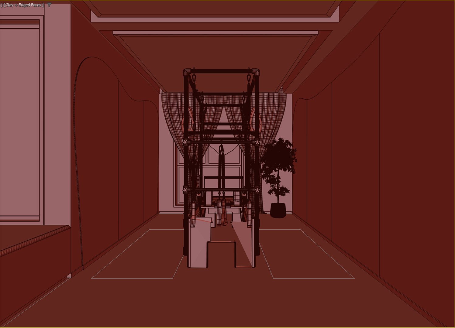 Pilates Reformer Studio Interior Model 3D - TurboSquid 2053184