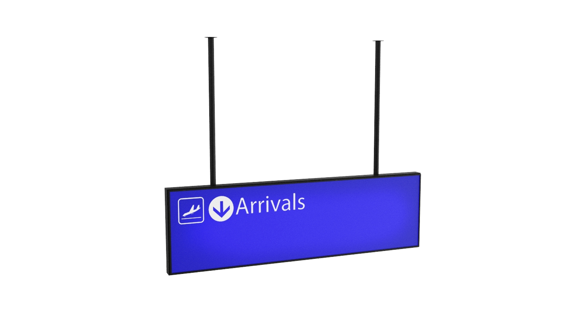 3D Airport Arrival Sign Model - TurboSquid 1274807