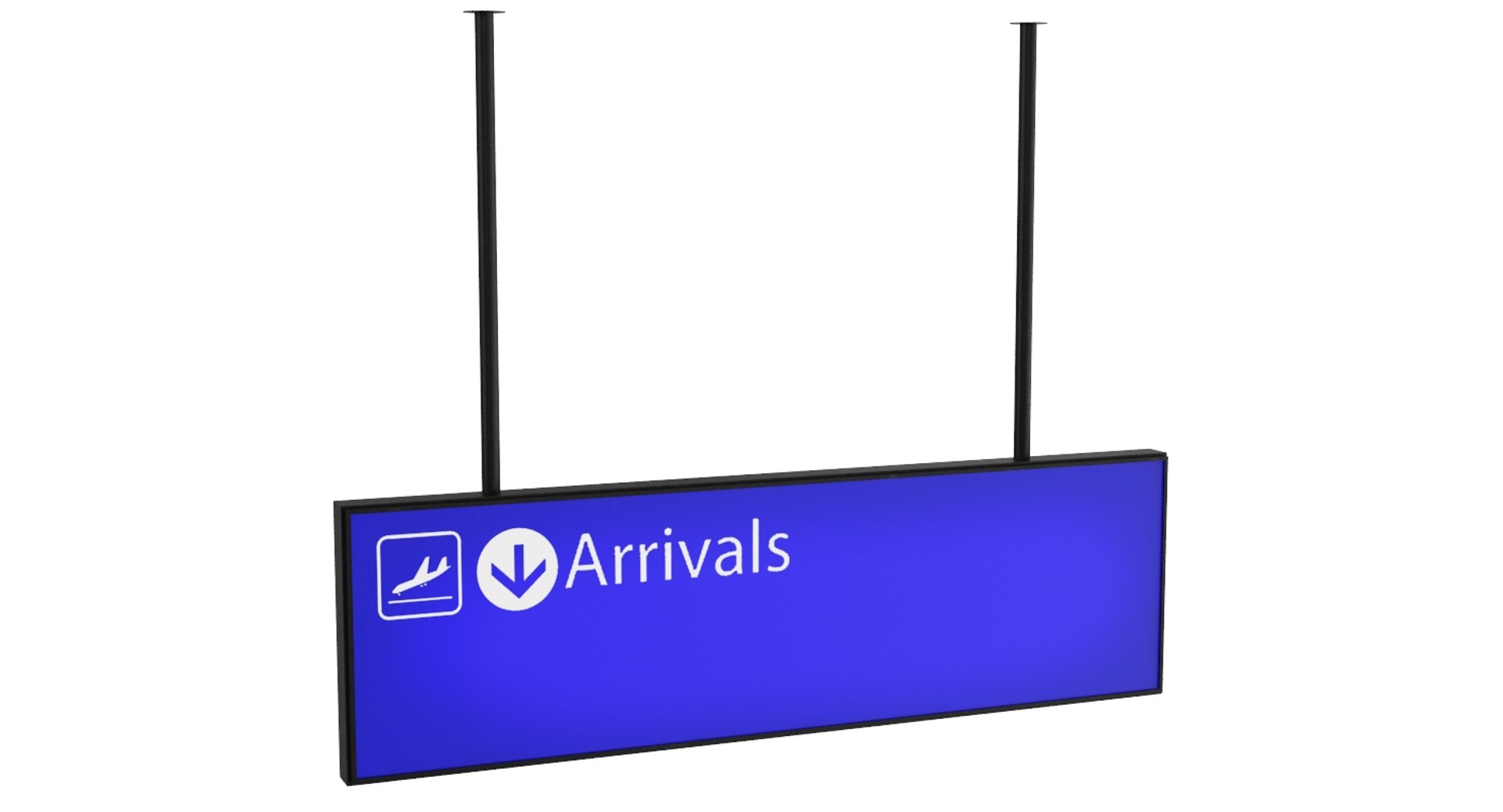3D Airport Arrival Sign Model - TurboSquid 1274807
