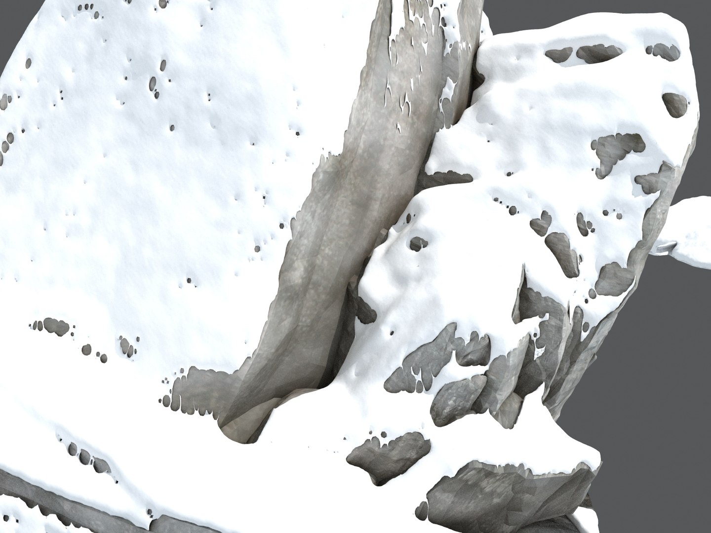 3D Snow Rocks - TurboSquid 2028481