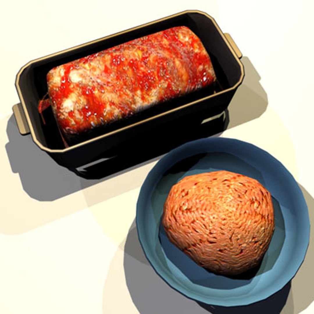 Meat Loaf Raw 01 3d Model