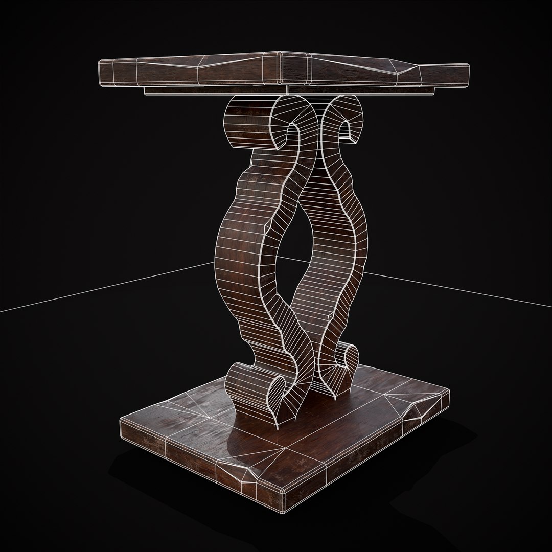 3D Mahogany Medieval Antique Table Stand - TurboSquid 1984813