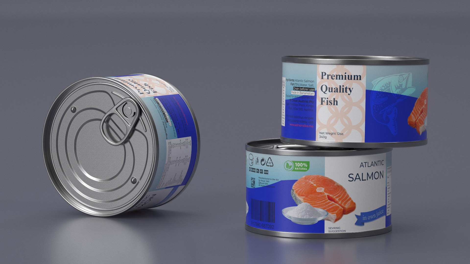 Canned Salmon Model - TurboSquid 2269726