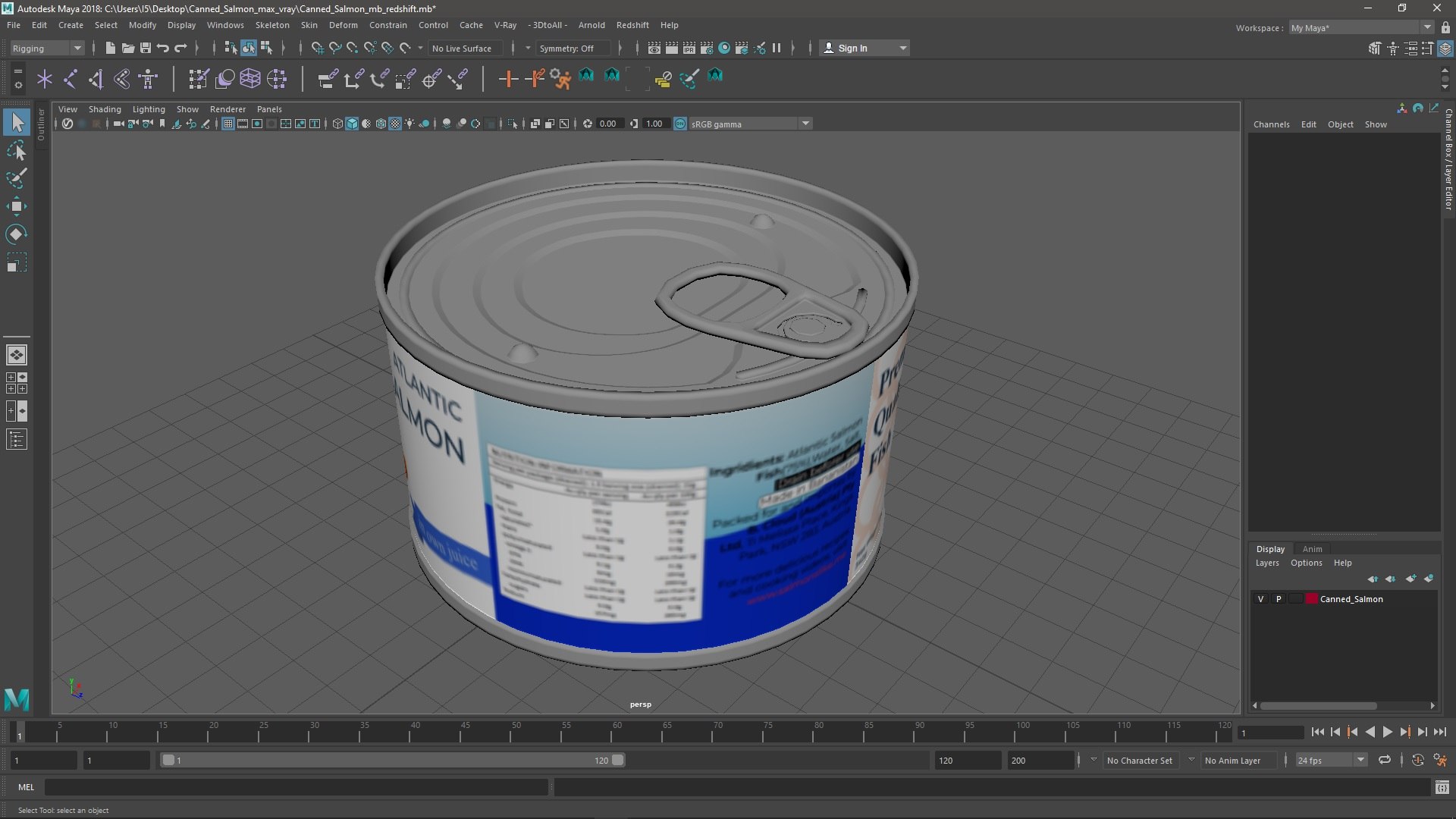 Canned Salmon Model - TurboSquid 2269726