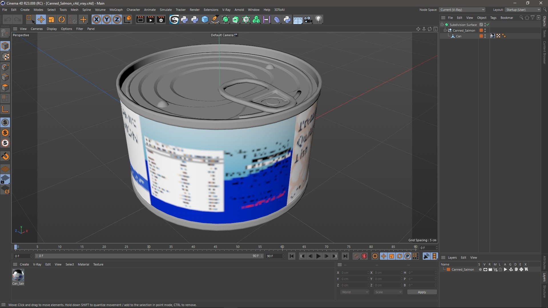 Canned Salmon Model - TurboSquid 2269726