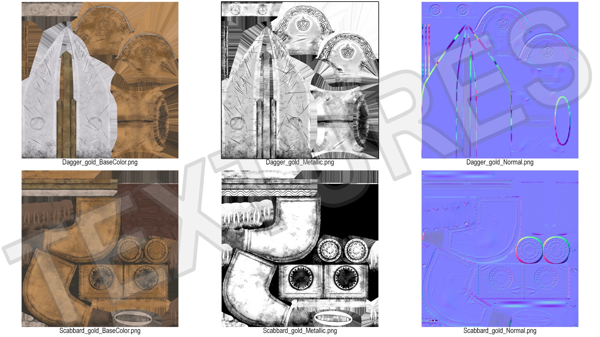 3D Model Antique Shibriya Dagger With Ornate Sheath - TurboSquid 2424564