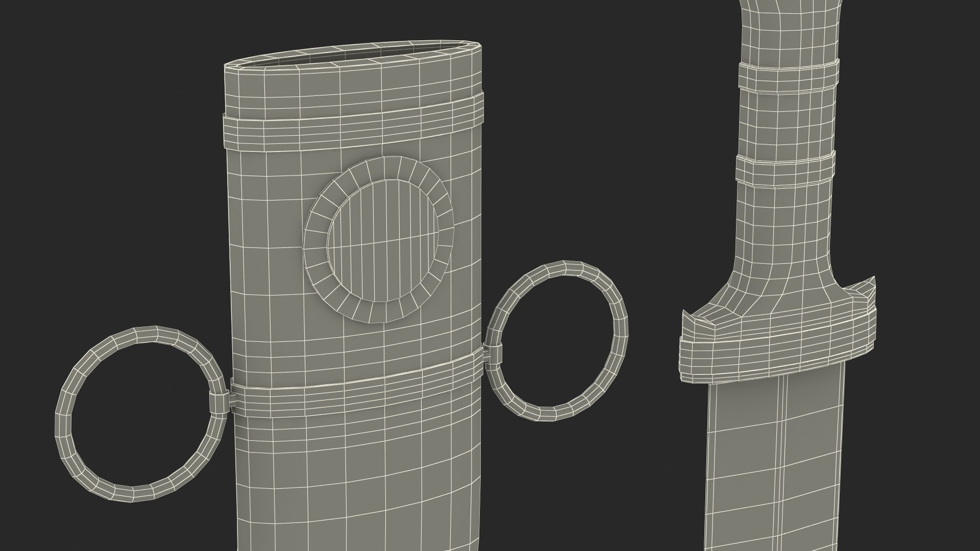 3D Model Antique Shibriya Dagger With Ornate Sheath - TurboSquid 2424564