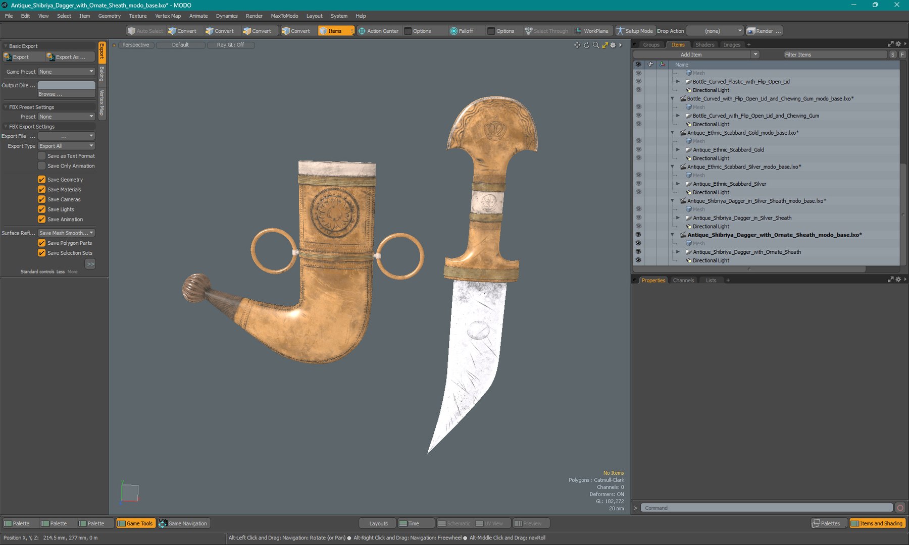 3D Model Antique Shibriya Dagger With Ornate Sheath - TurboSquid 2424564