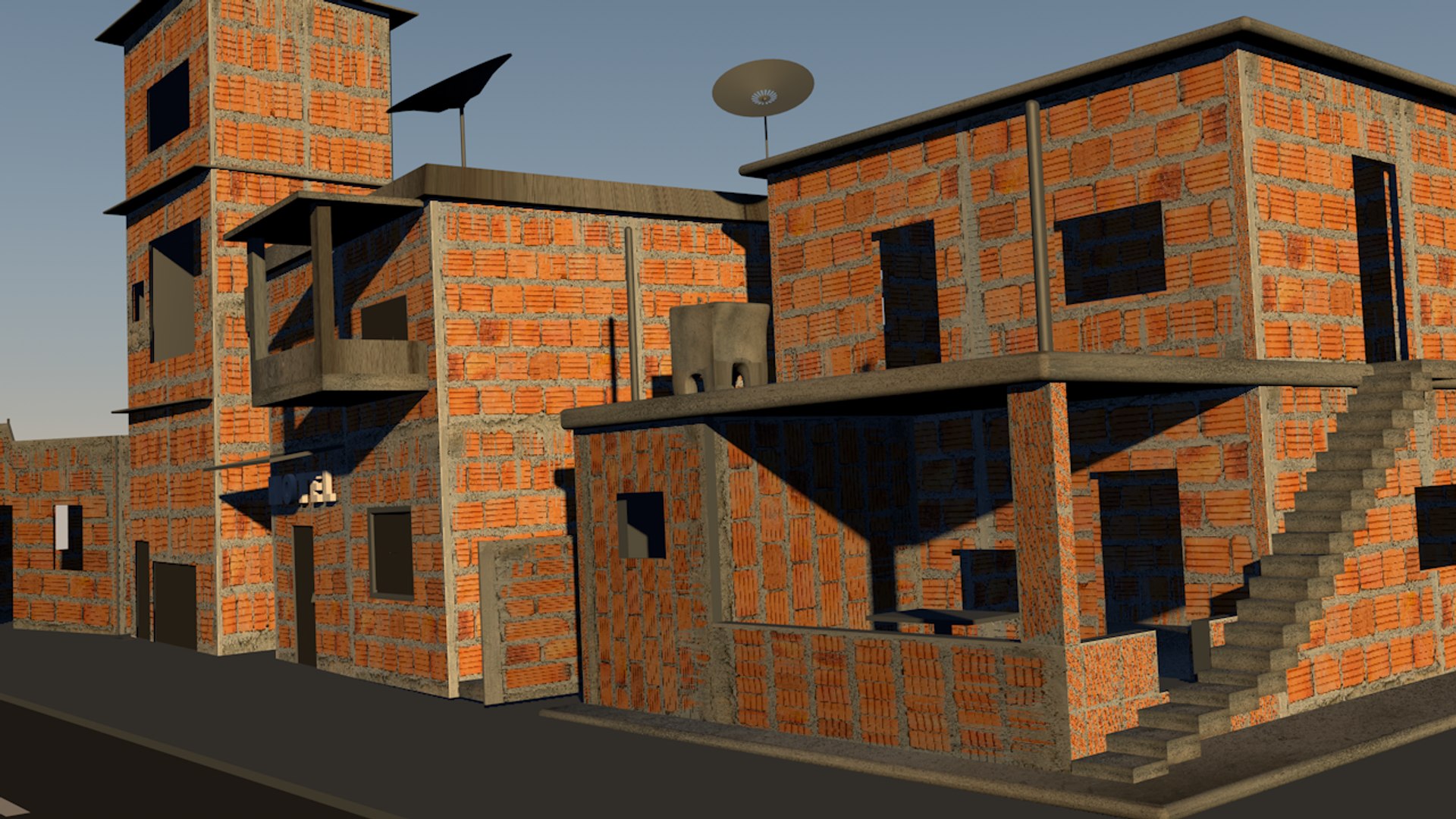 Favela Brasileira 3D Model - TurboSquid 1363730