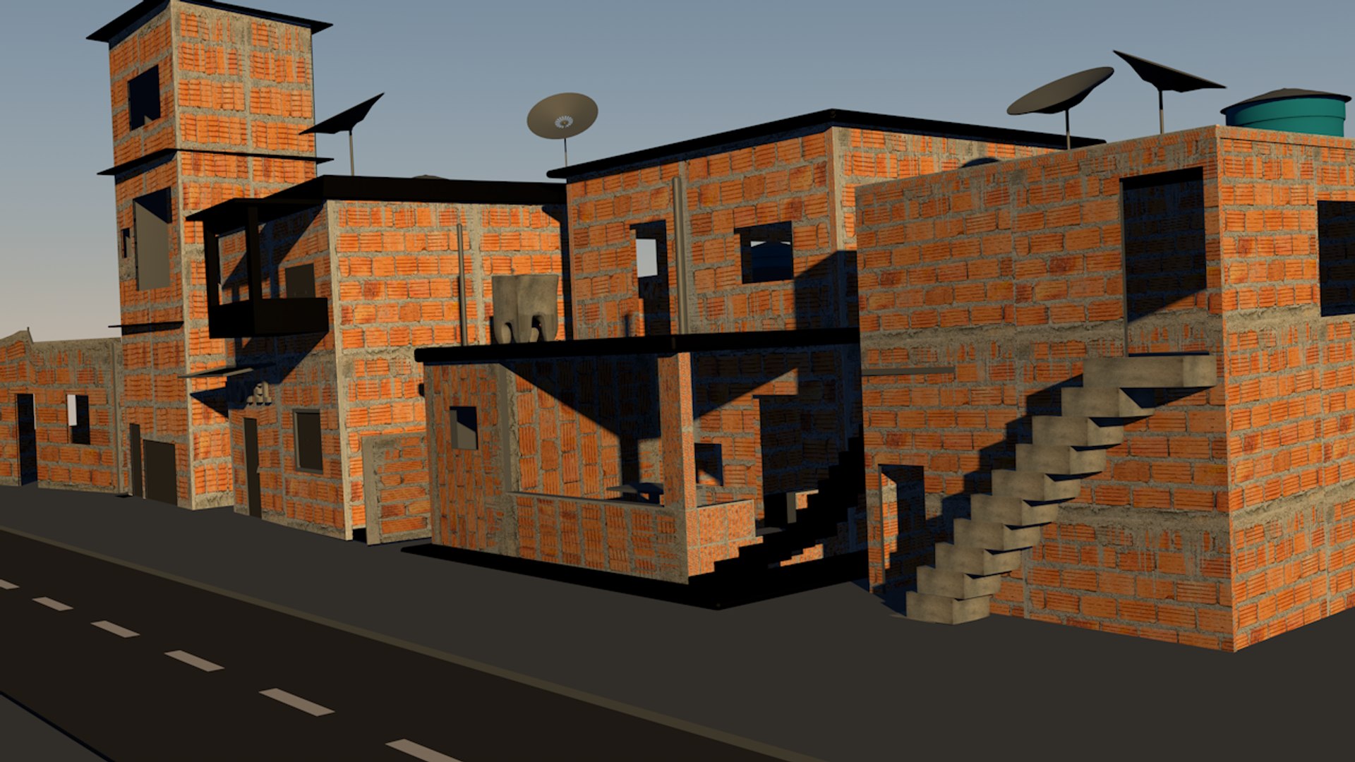 Favela Brasileira 3D Model - TurboSquid 1363730