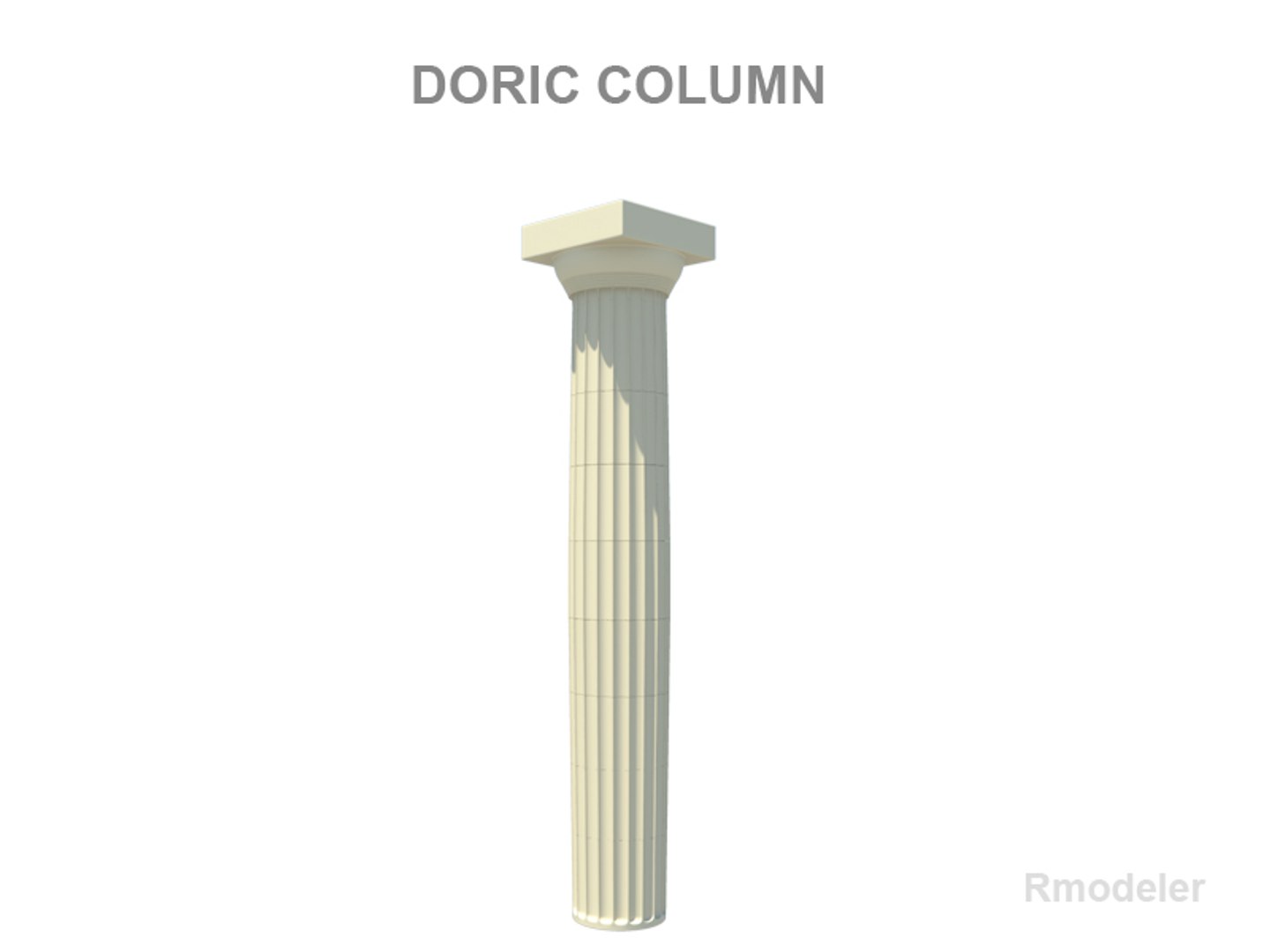 Column Greek Doric 3d 3ds