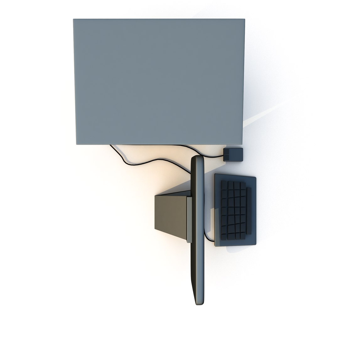 3d model stylized cartoon desktop pc