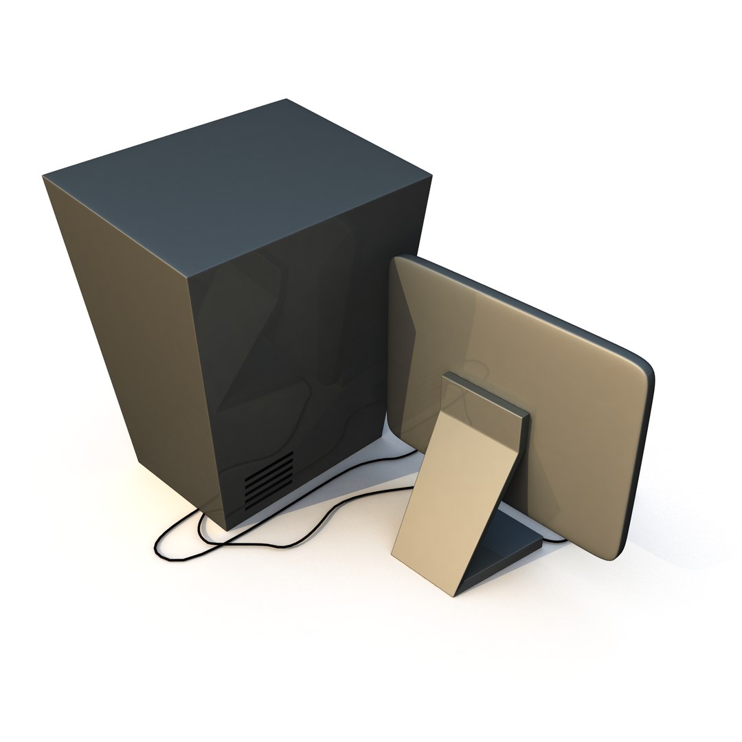 3d model stylized cartoon desktop pc