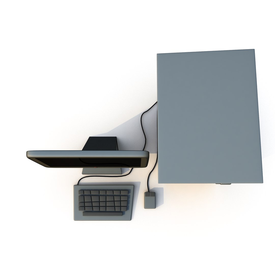 3d model stylized cartoon desktop pc