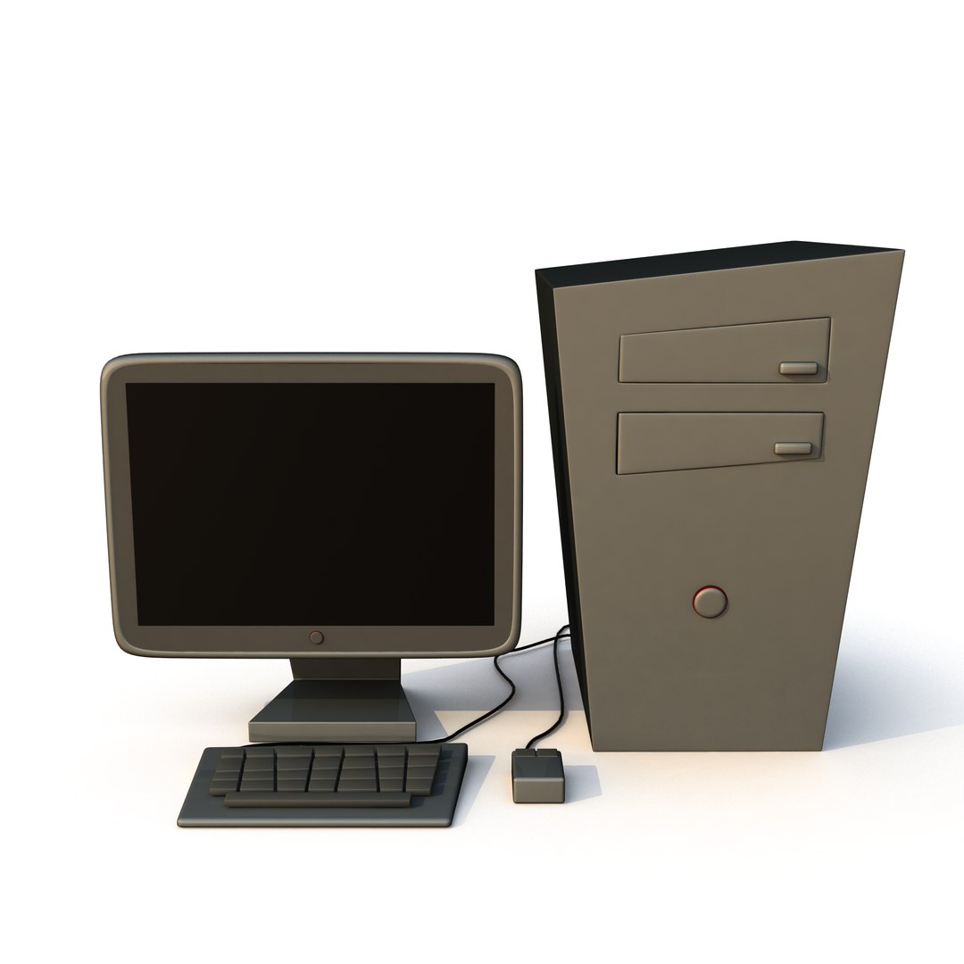 3d Model Stylized Cartoon Desktop Pc