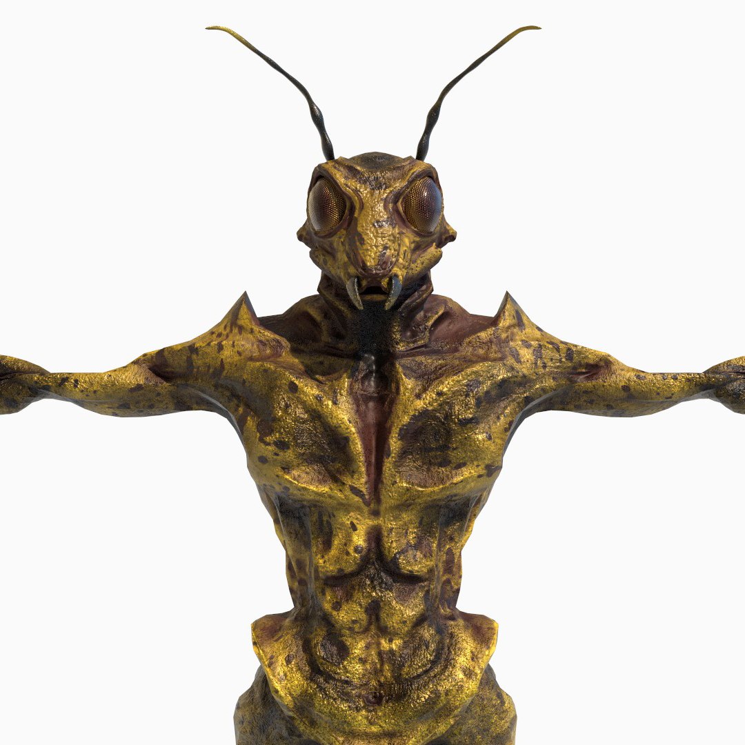3D Wasp Man Monster - TurboSquid 1938393