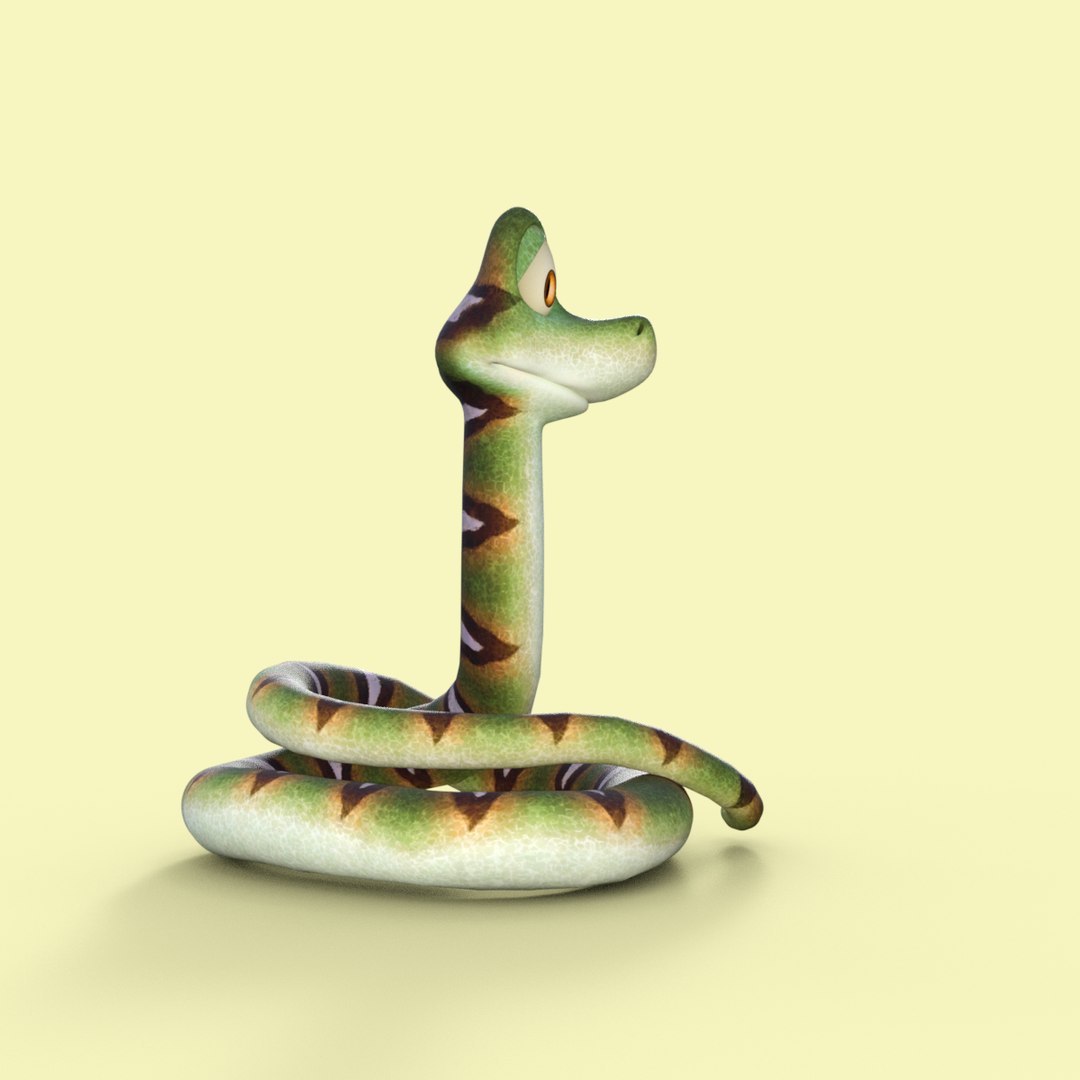 3D Toon Snake Rigged - TurboSquid 2017098