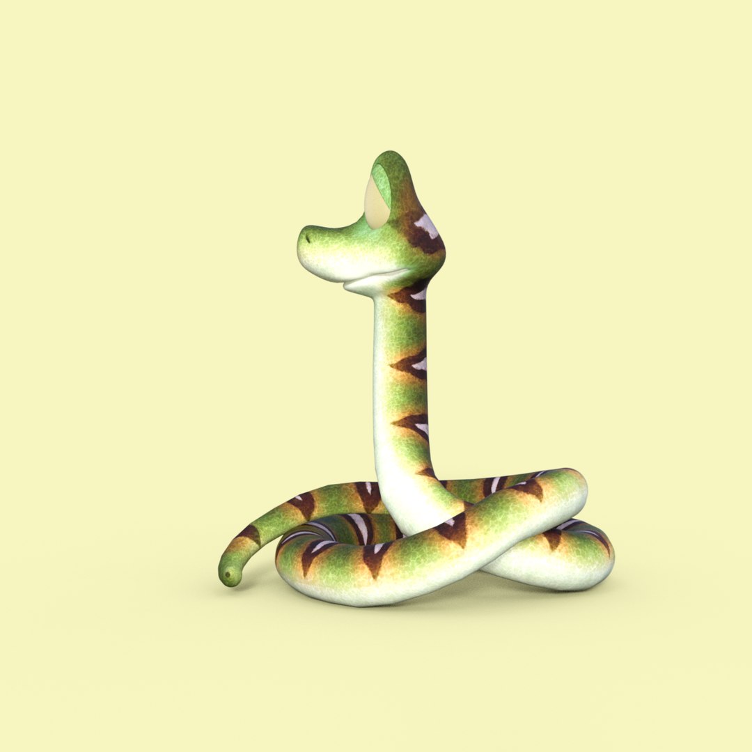 3D Toon Snake Rigged - TurboSquid 2017098