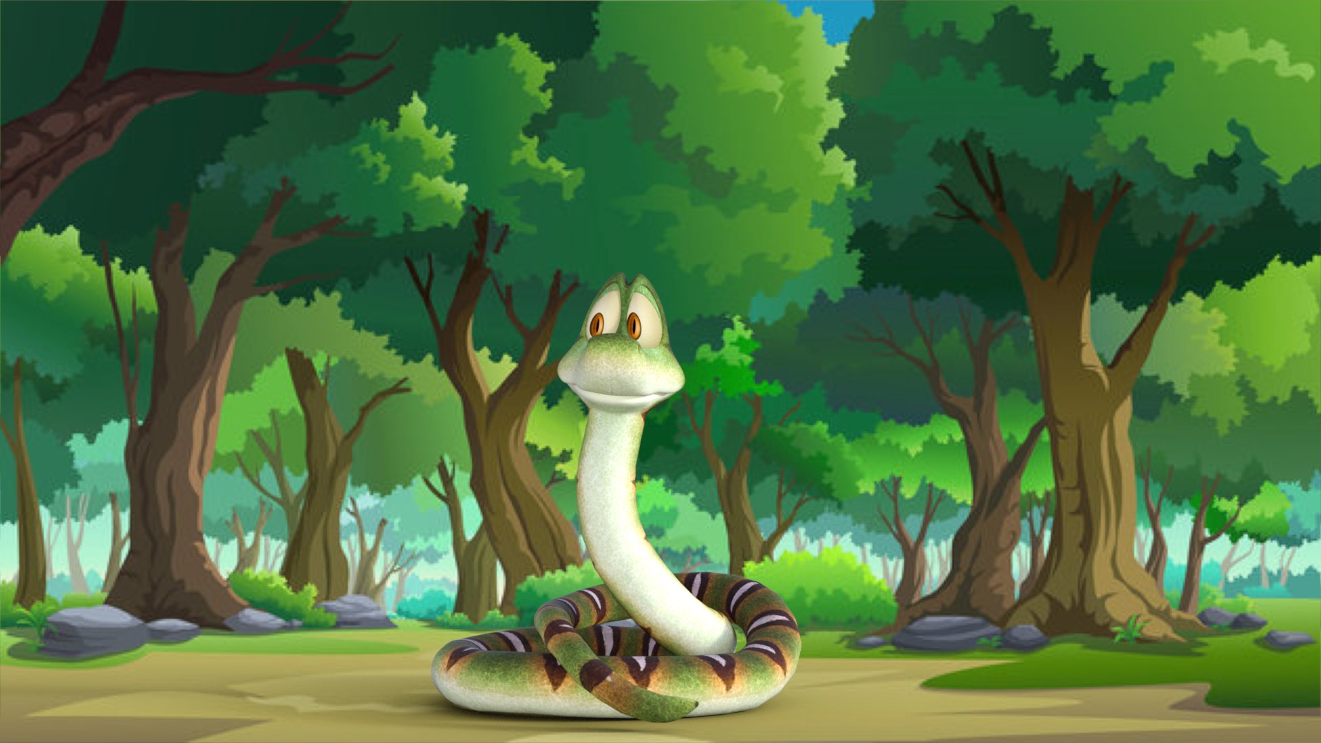 3D Toon Snake Rigged - TurboSquid 2017098