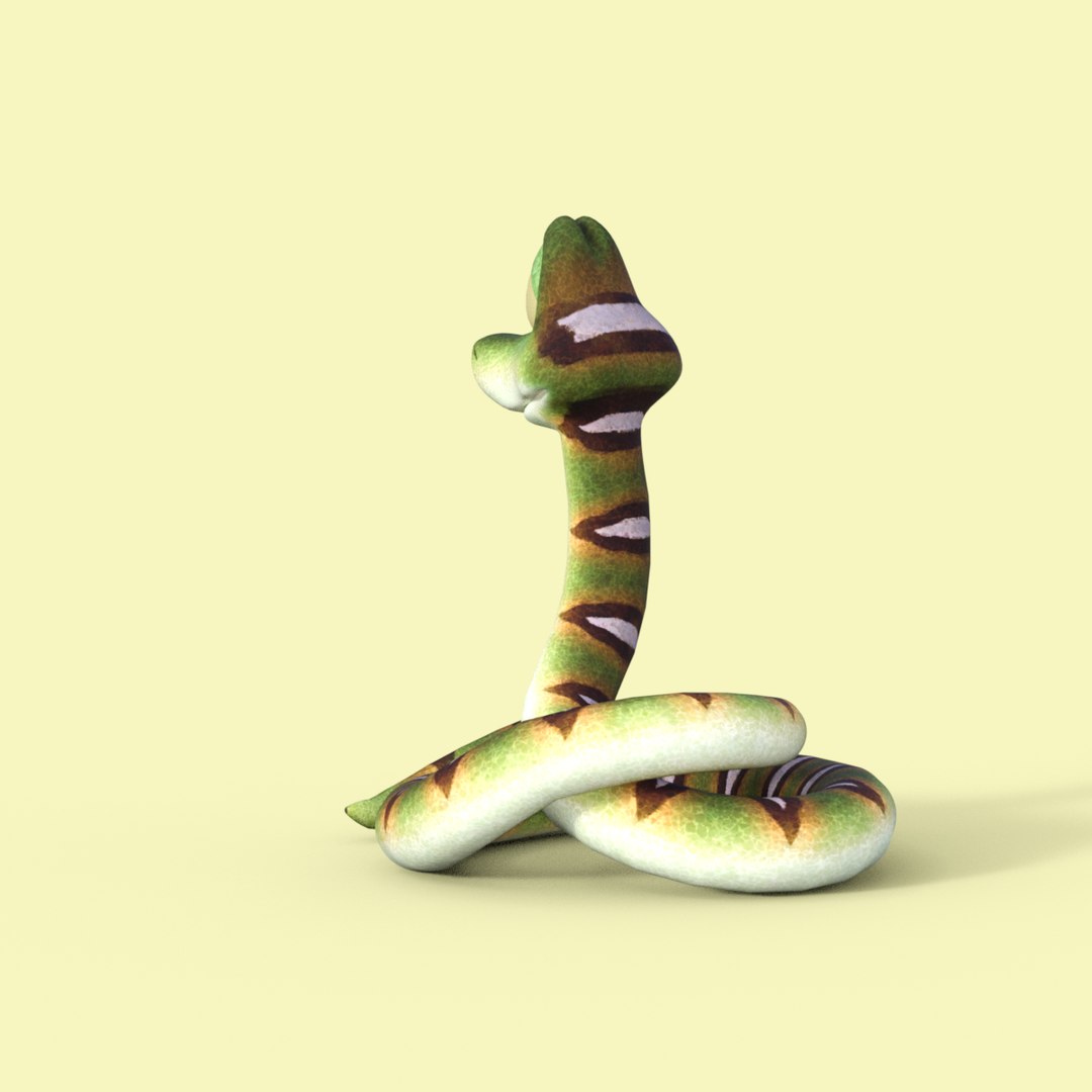 3D Toon Snake Rigged - TurboSquid 2017098