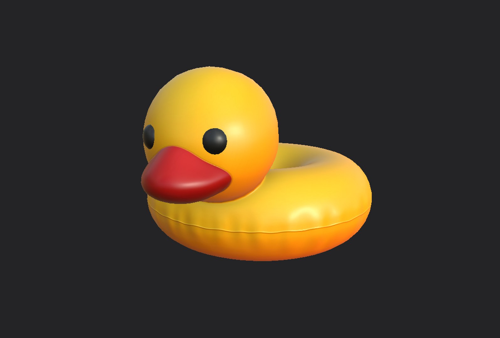 Swimming Ring Duck Cartoon 3D Model - TurboSquid 1461103