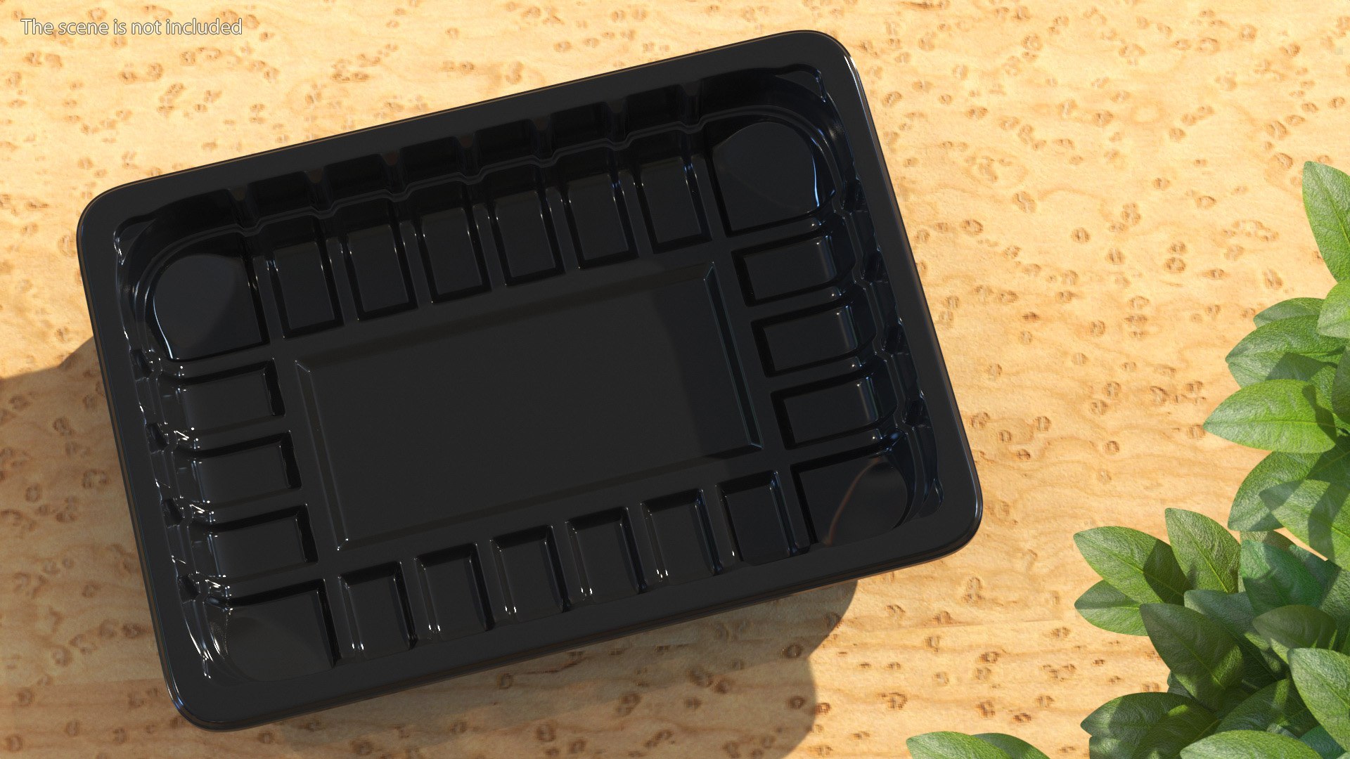 3D Black Plastic Food Container without Lid 18x13cm - TurboSquid 1957828