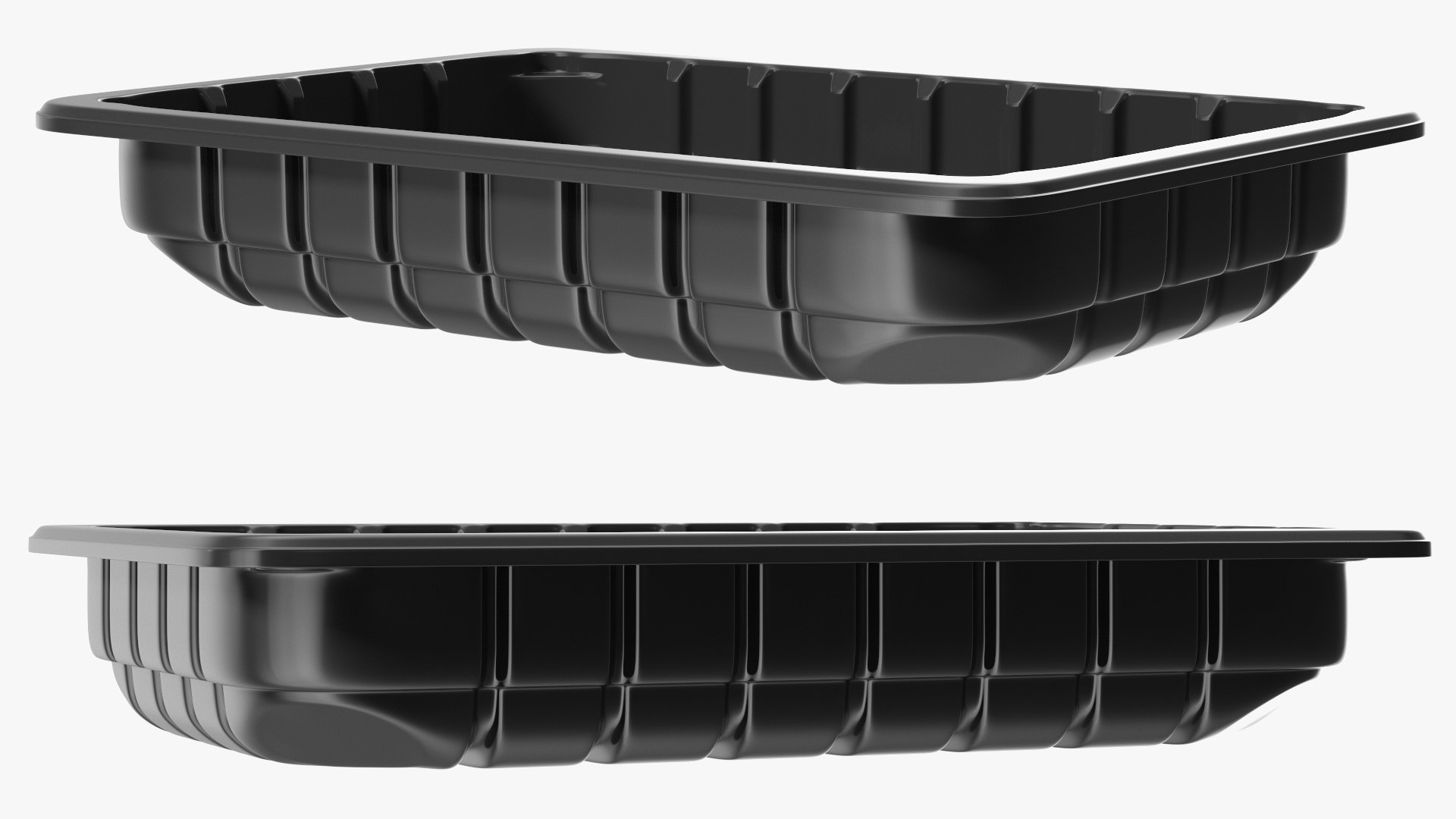 3D Black Plastic Food Container without Lid 18x13cm - TurboSquid 1957828