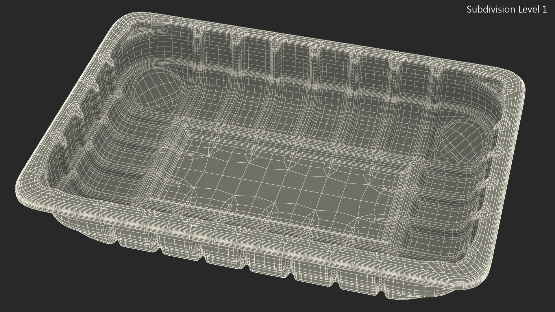3D Black Plastic Food Container without Lid 18x13cm - TurboSquid 1957828