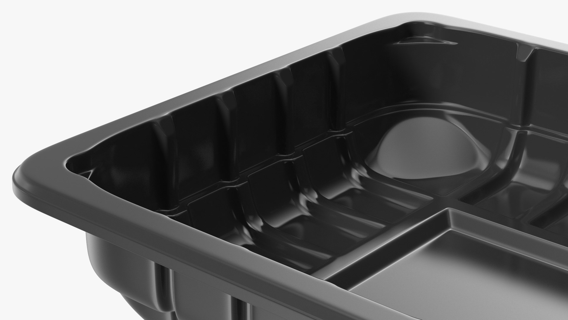 3D Black Plastic Food Container Without Lid 18x13cm - TurboSquid 1957828