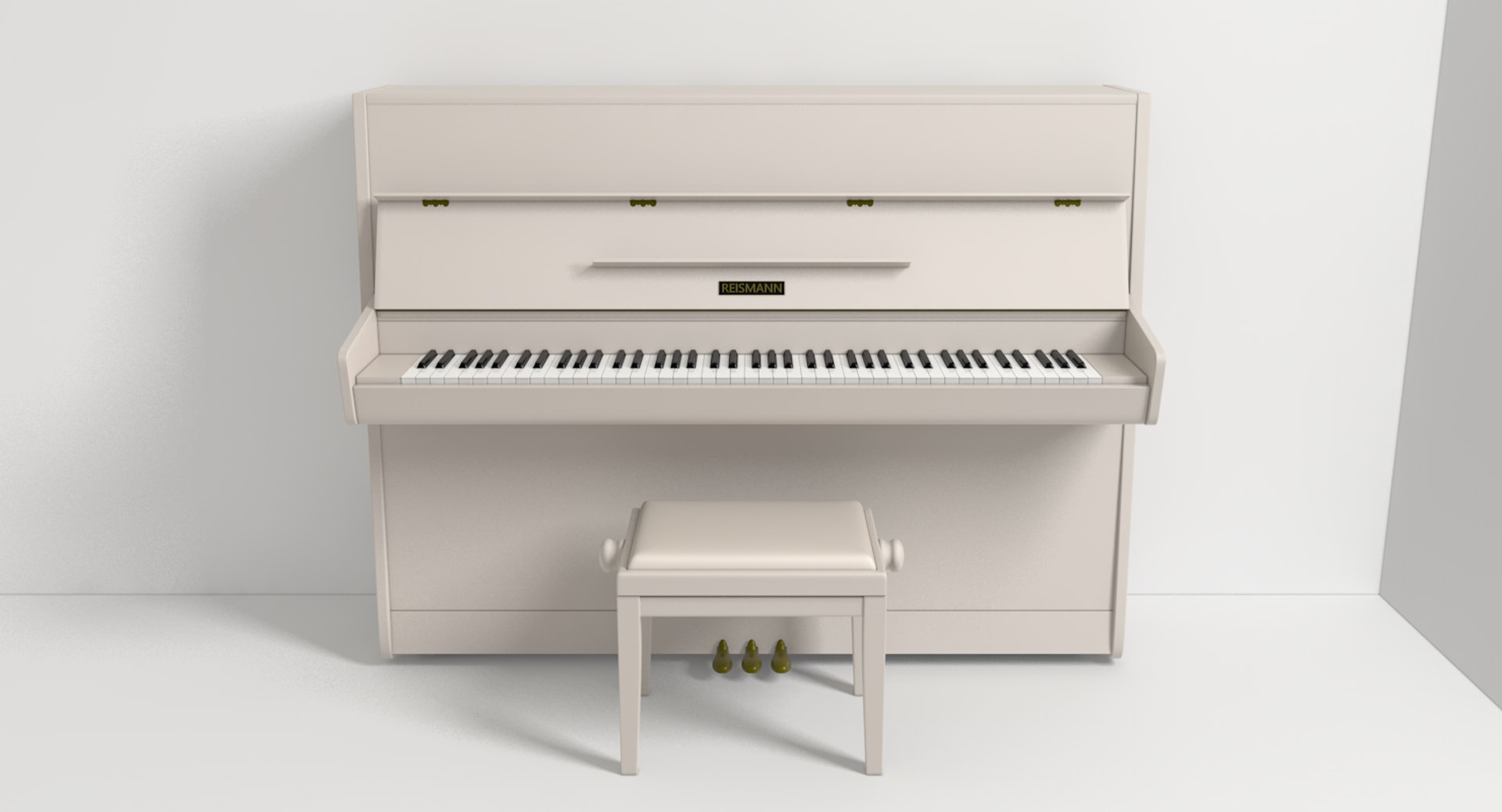 3d model reismann upright piano