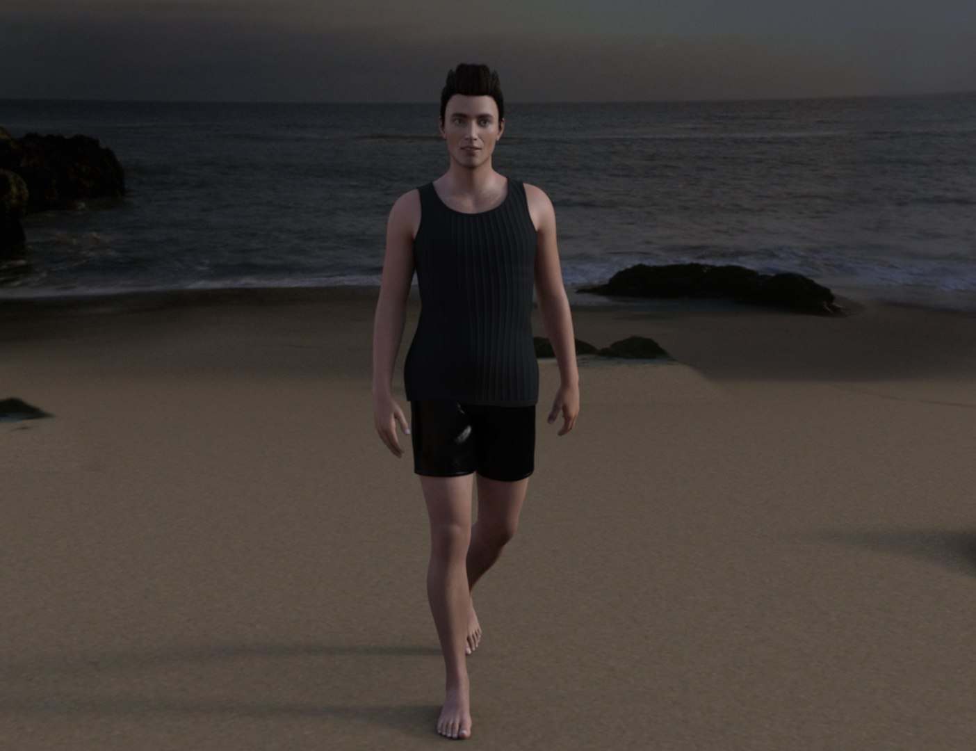 3D man beach male model - TurboSquid 1259206