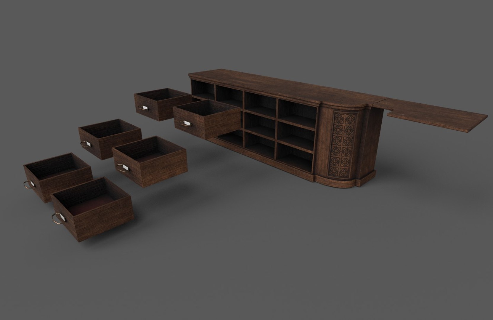 3D Apothecary Counter Model - TurboSquid 1630784