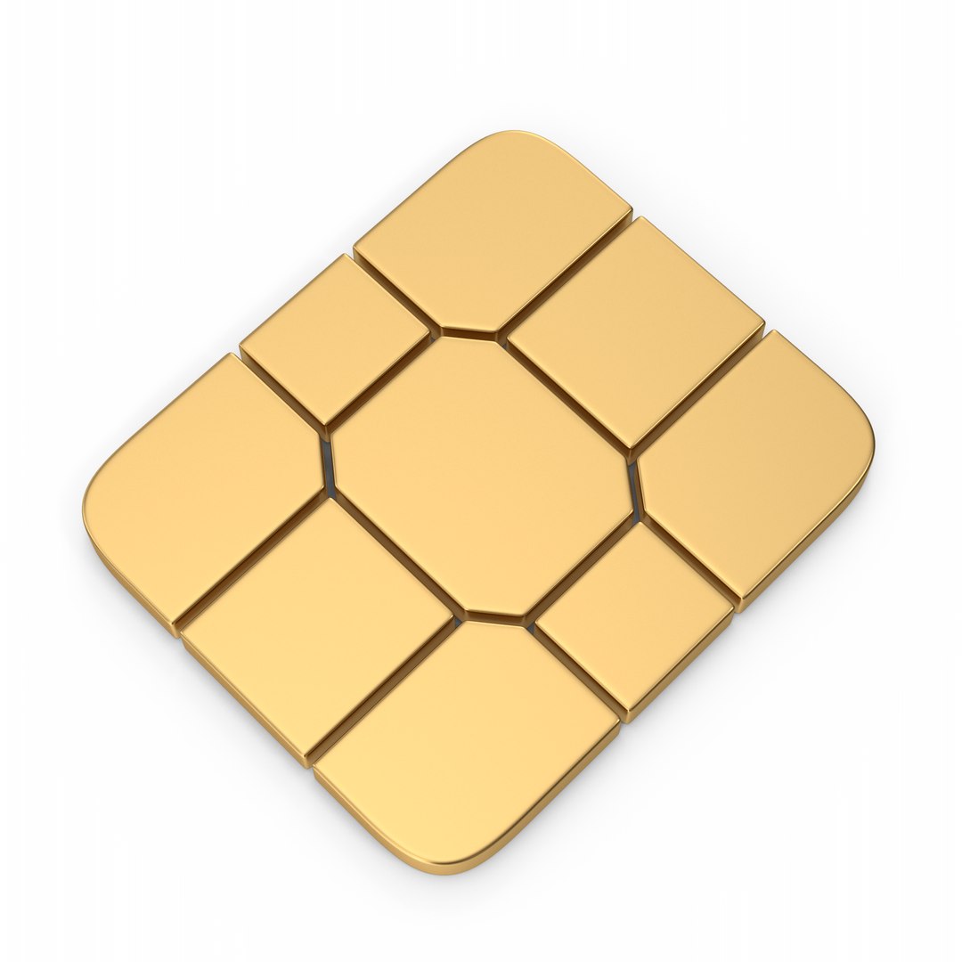 3D Sim Card Chip Model - TurboSquid 2366875