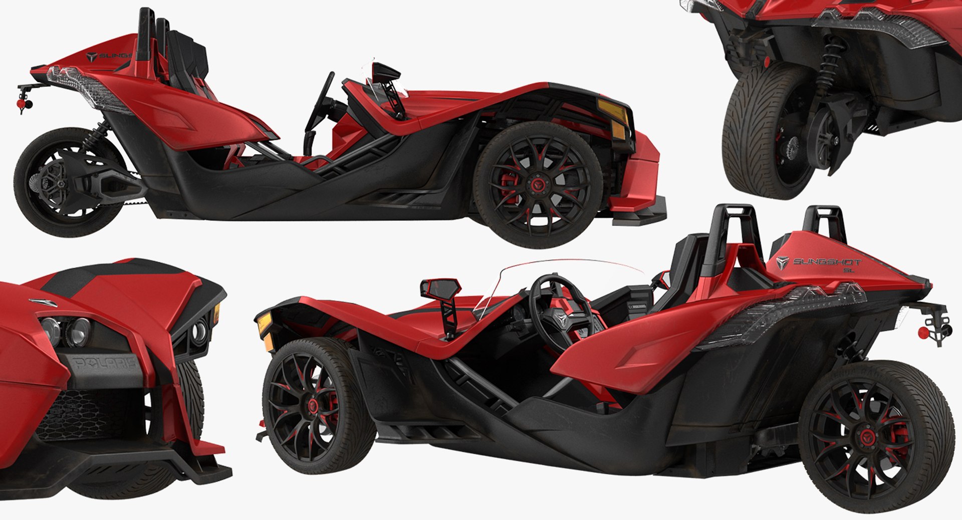 polaris slingshot trike red max