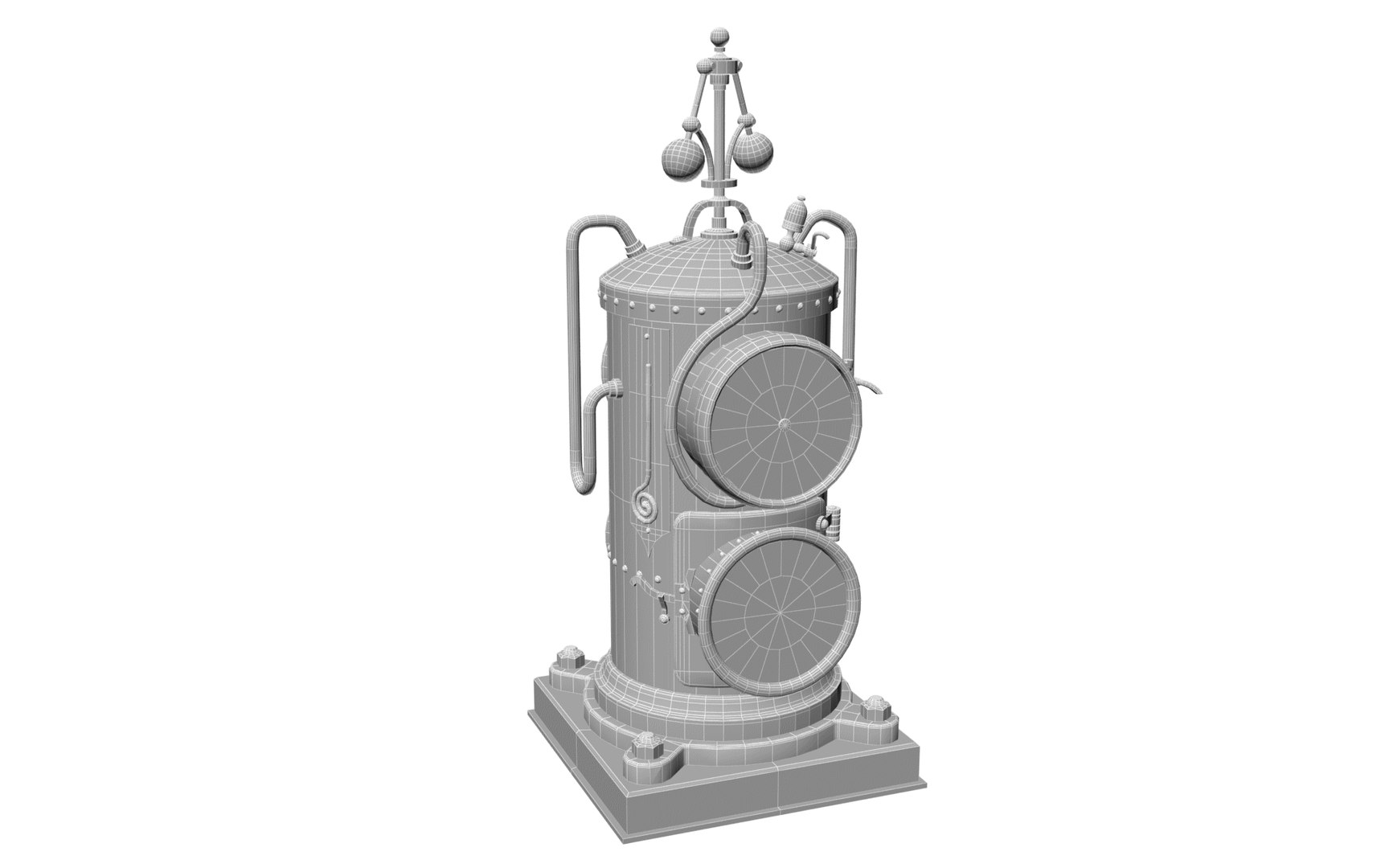 3D Model French Vertical Boiler Clock - TurboSquid 1211478