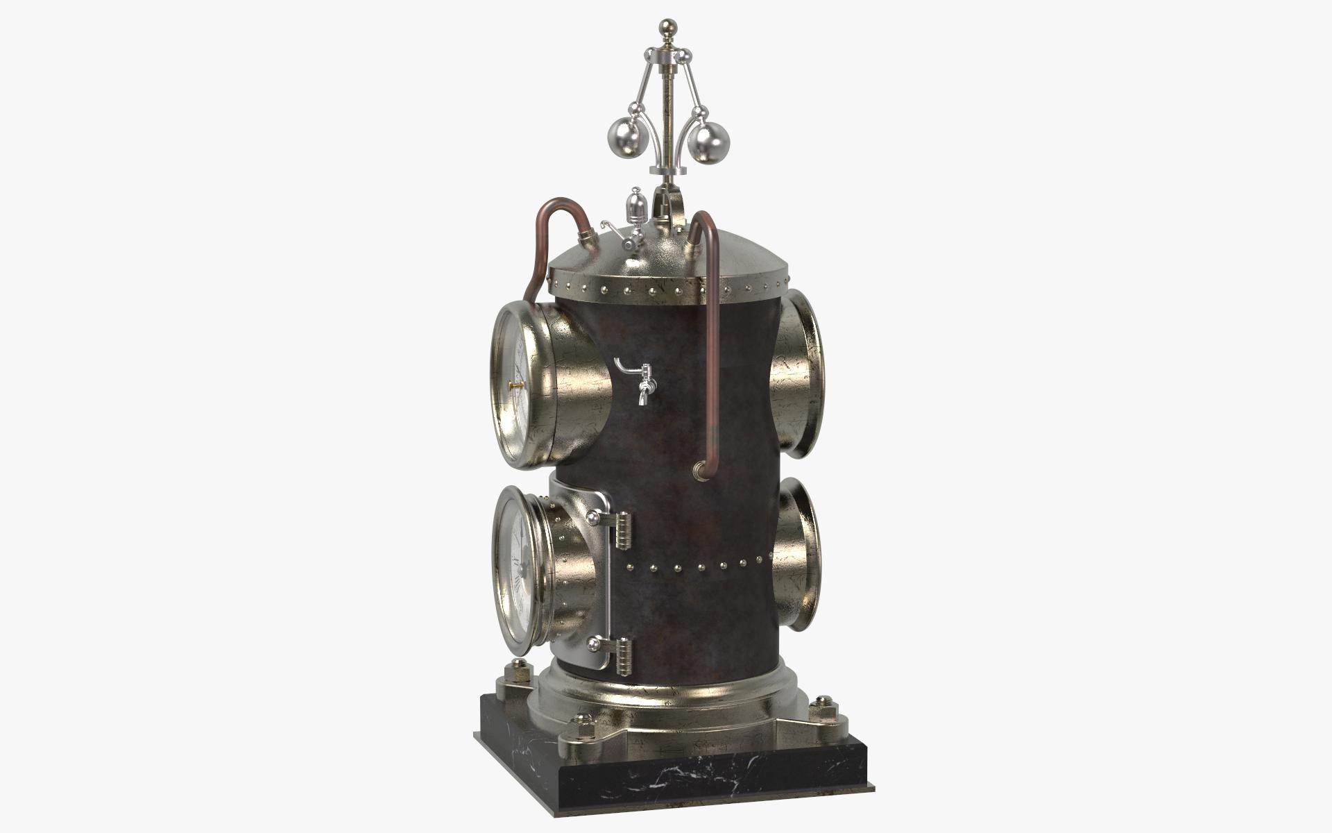 3D model french vertical boiler clock - TurboSquid 1211478