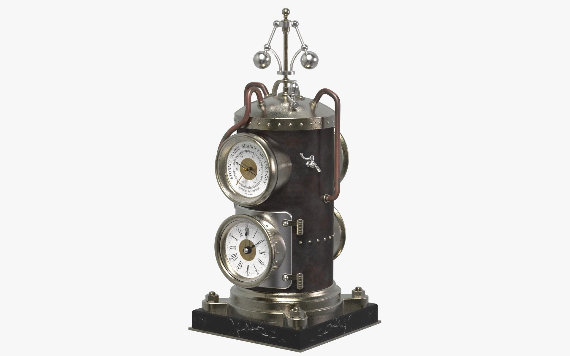 3D model french vertical boiler clock - TurboSquid 1211478