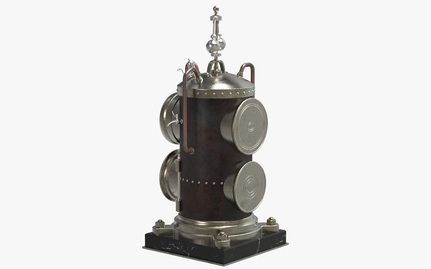 3D Model French Vertical Boiler Clock - TurboSquid 1211478