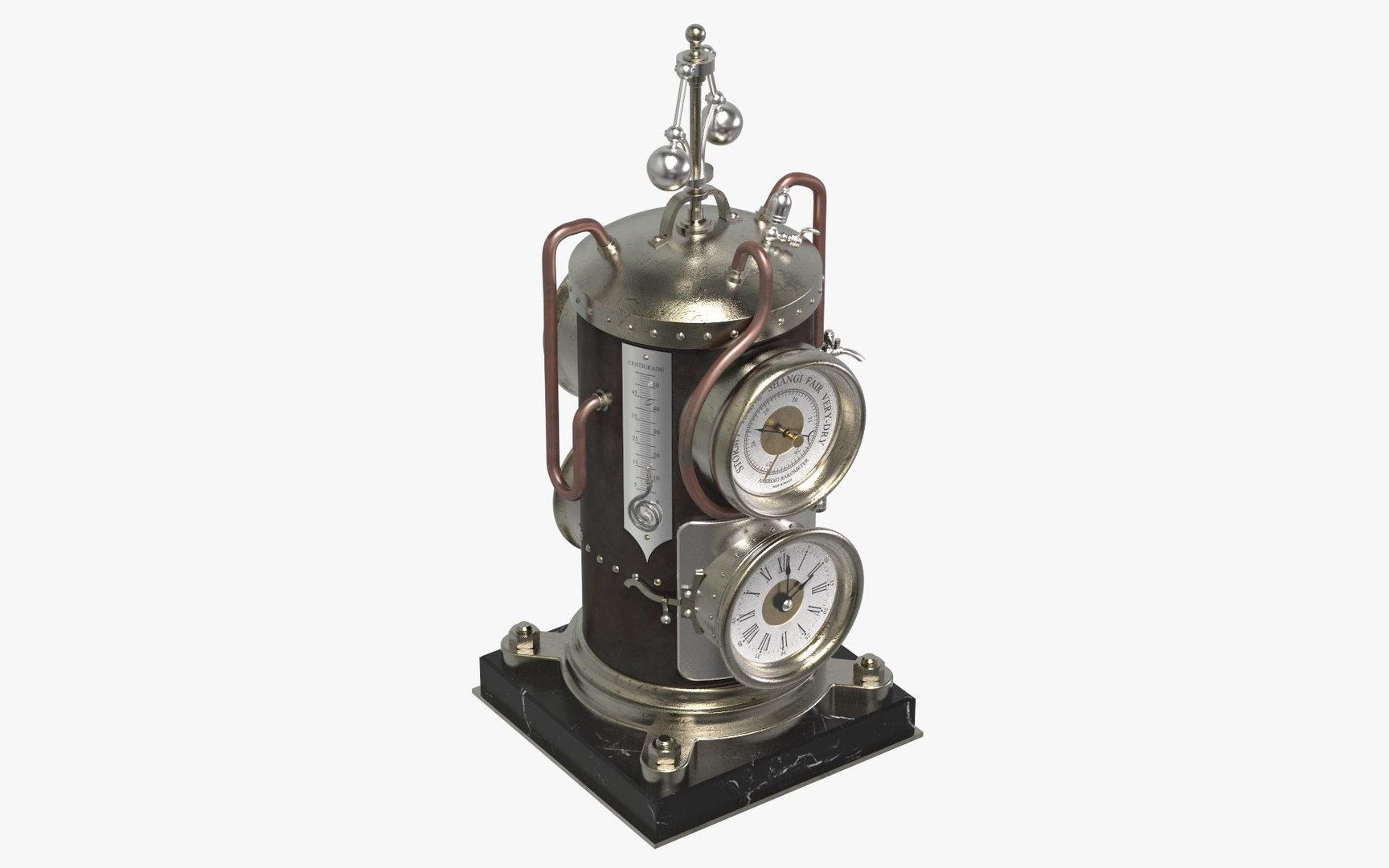 3D Model French Vertical Boiler Clock - TurboSquid 1211478