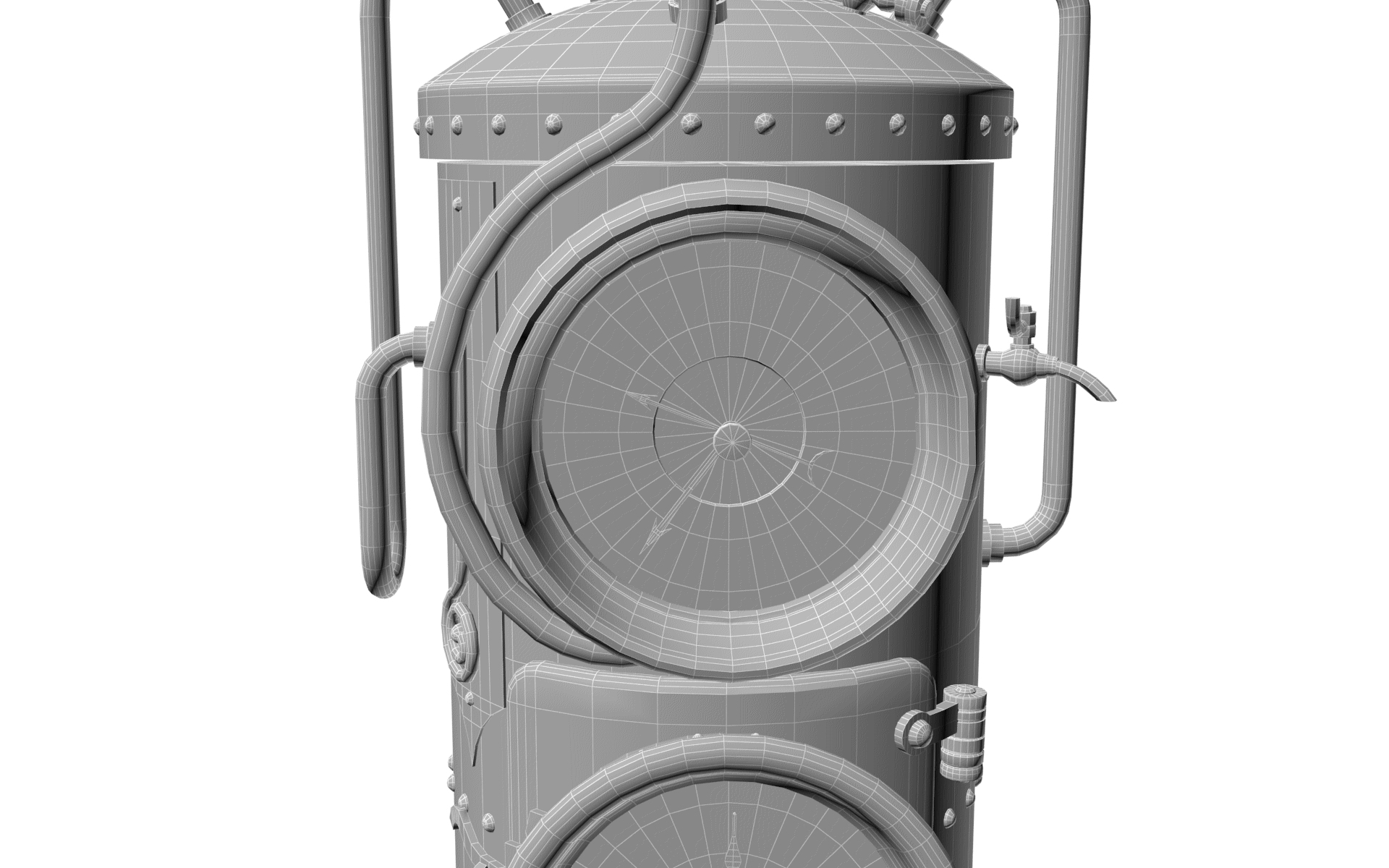 3D model french vertical boiler clock - TurboSquid 1211478