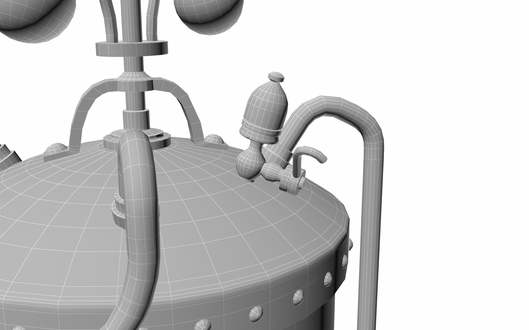 3D Model French Vertical Boiler Clock - TurboSquid 1211478
