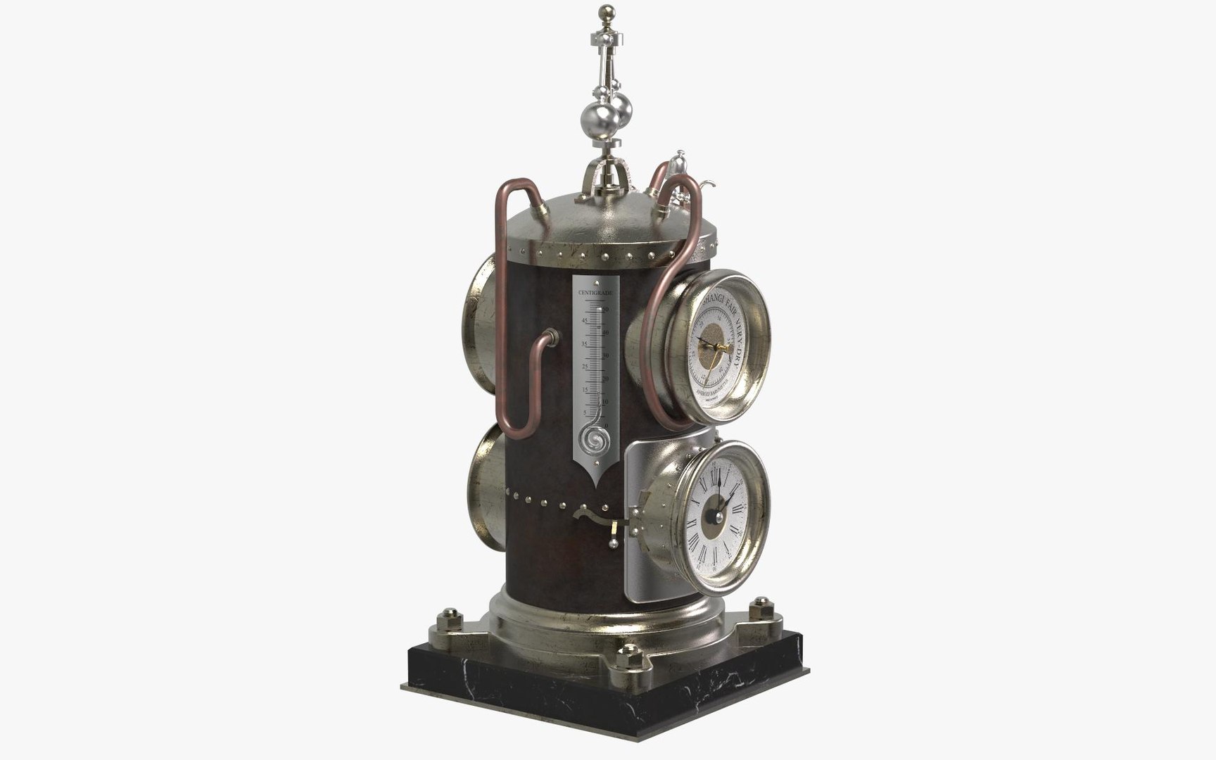 3D Model French Vertical Boiler Clock - TurboSquid 1211478
