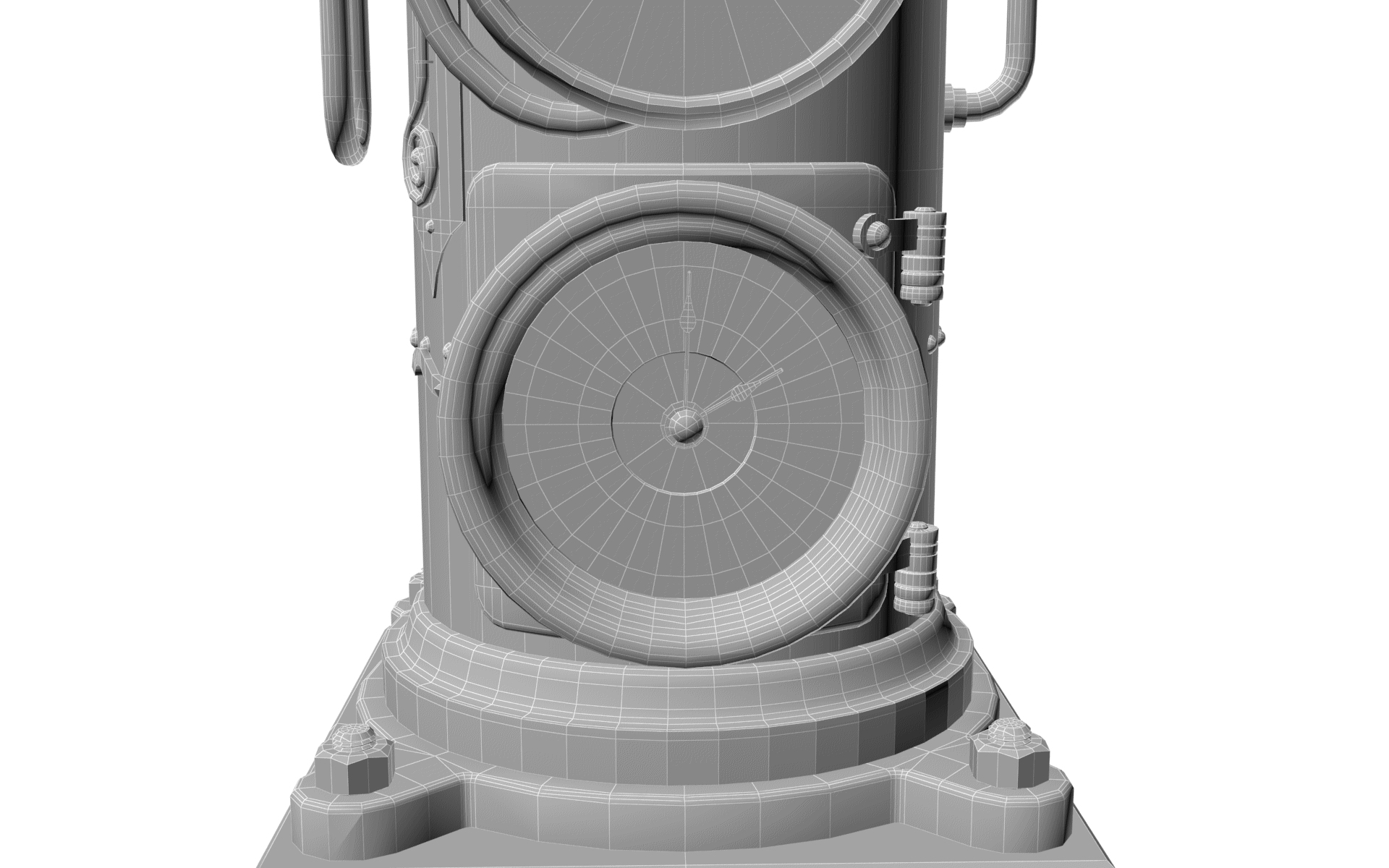 3D model french vertical boiler clock - TurboSquid 1211478