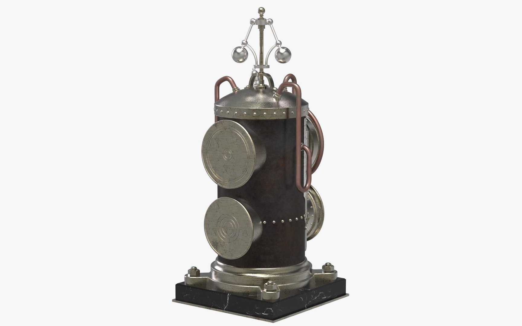 3D Model French Vertical Boiler Clock - TurboSquid 1211478